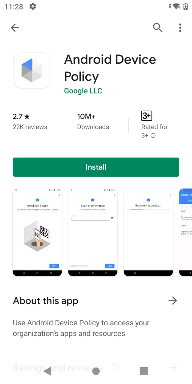 Android Enterprise: BYOD Enrollment